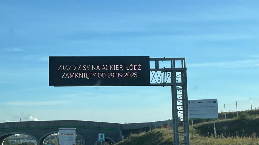 Uwaga kierowcy! Ruszył remont A1 i są utrudnienia na węźle Nowe Marzy [aktualizacja, wideo]