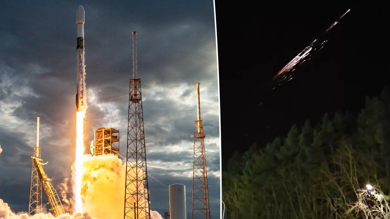 Płonące szczątki rakiety Falcon 9 (SpaceX Elona Muska) nad Polską. Ekspert komentuje. Są ...