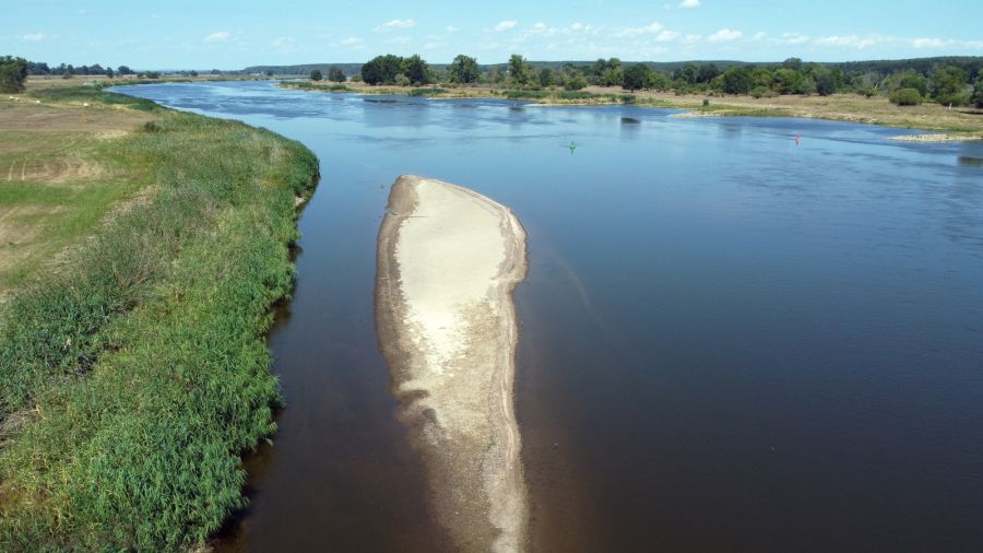 Niski stan rzeki Odry w Zachodniopomorskiem