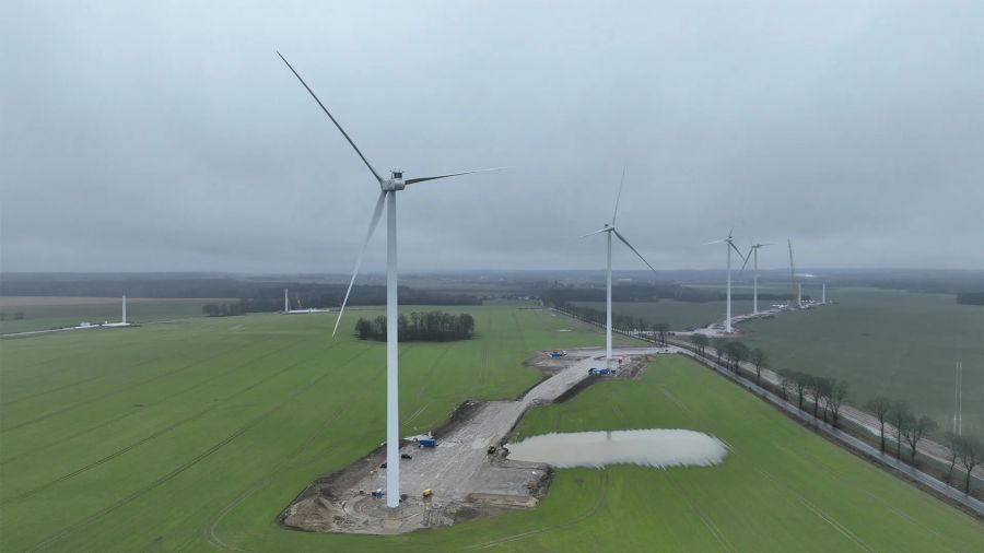 Nowa farma wiatrowa w Warblewie, Fot. Tauron Zielona Energia Nowa farma wiatrowa w Warblewie, Fot. Tauron Zielona Energia